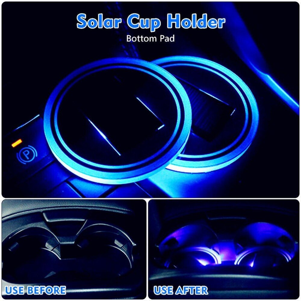 Universal Car LED Light Cup Holder Automotive Inte... – Grandado