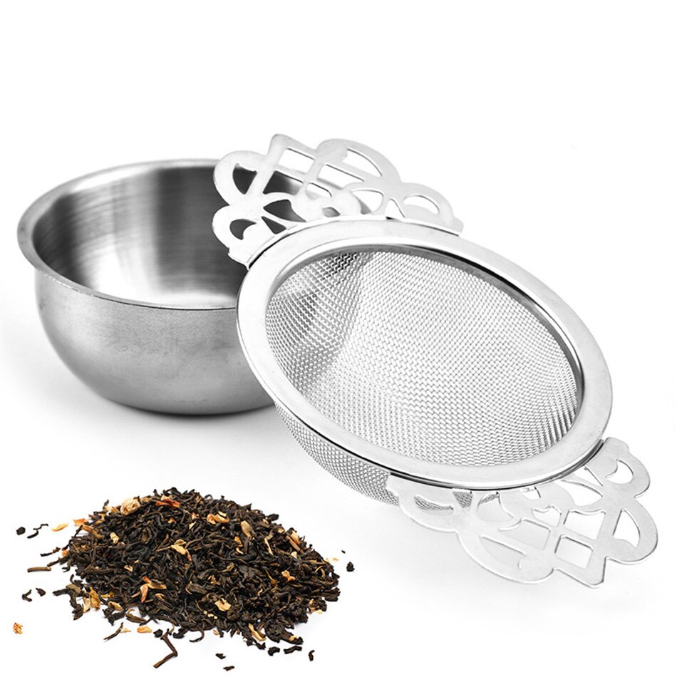 Herbruikbare Roestvrij Staal Theezeefje Met Druppe... – Grandado