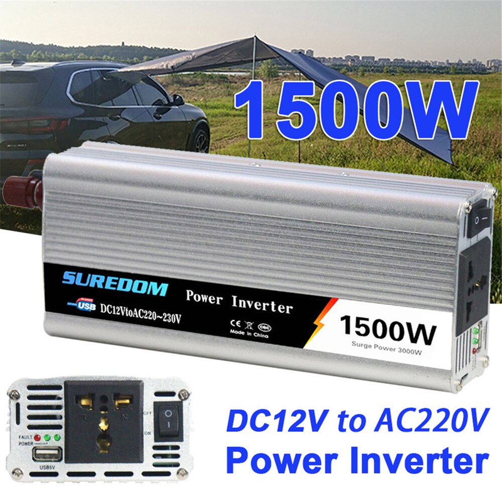800W 1000W 1500W Car Power Inverter solare 12V a 2... – Grandado