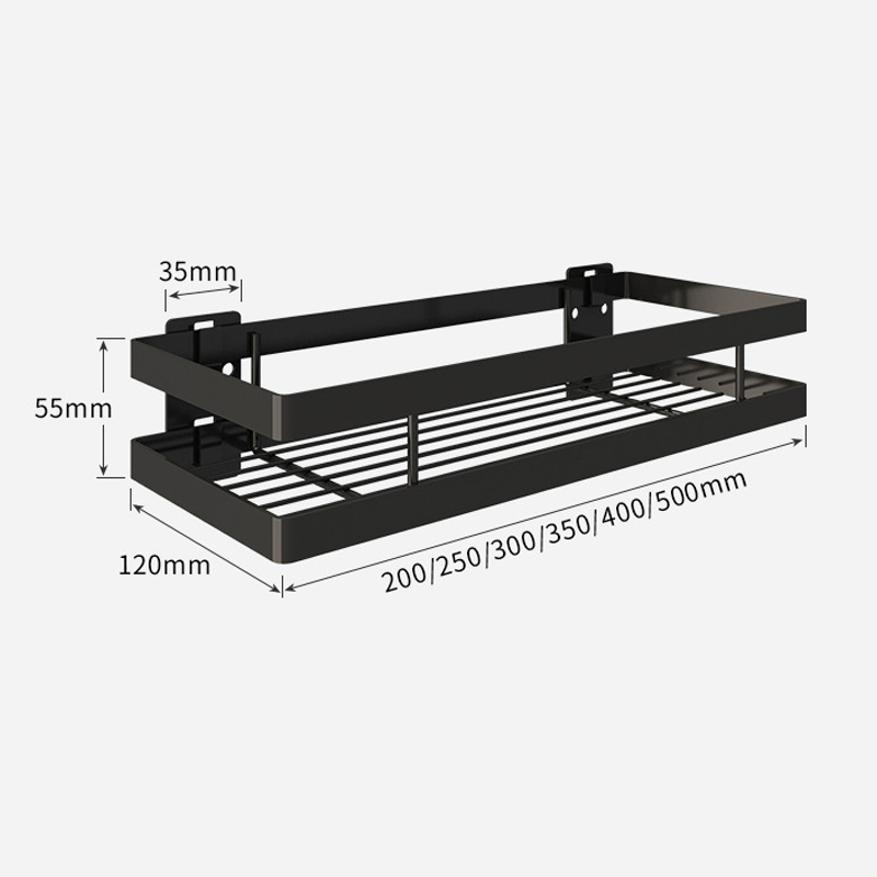 Black Wall Shelves for Kitchen 20-50cm Bracket Sto... – Grandado