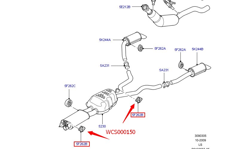 5 STKS auto uitlaat isolator voor LR1 Freelander R... – Grandado
