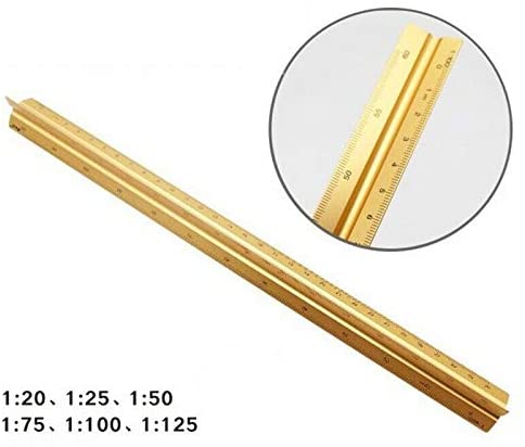 Triangular Scale Rule 30cm 6 Scales Aluminium Plas... – Grandado