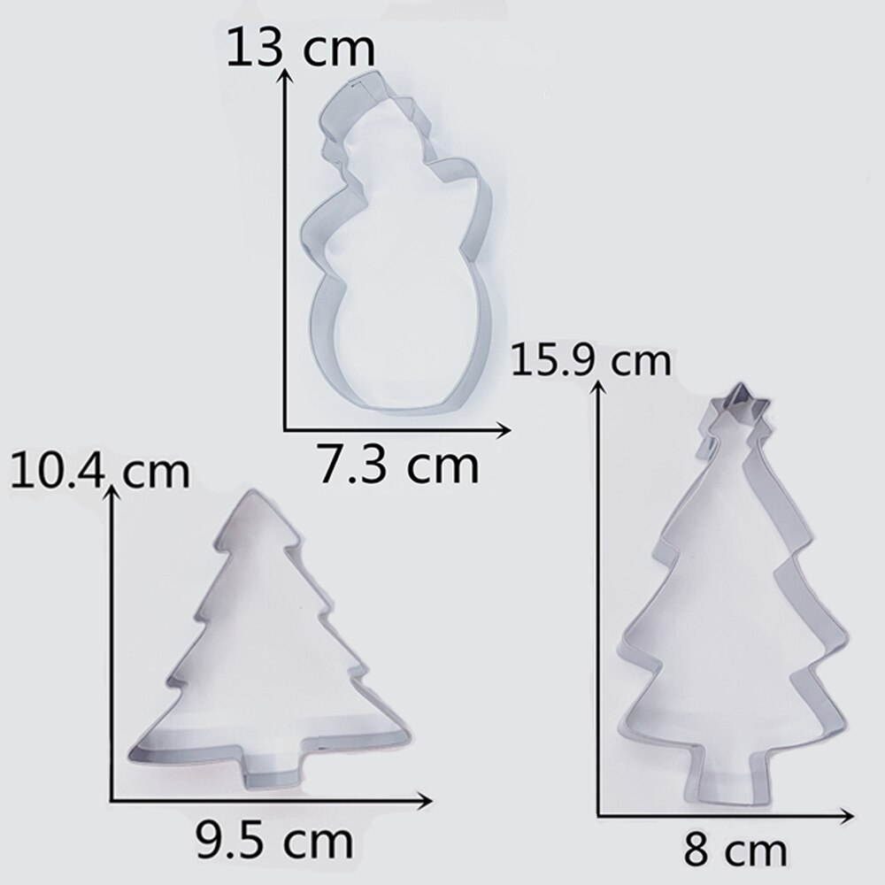 KENIAO Christmas Tree and Snowman Cookie Cutter Se... – Grandado