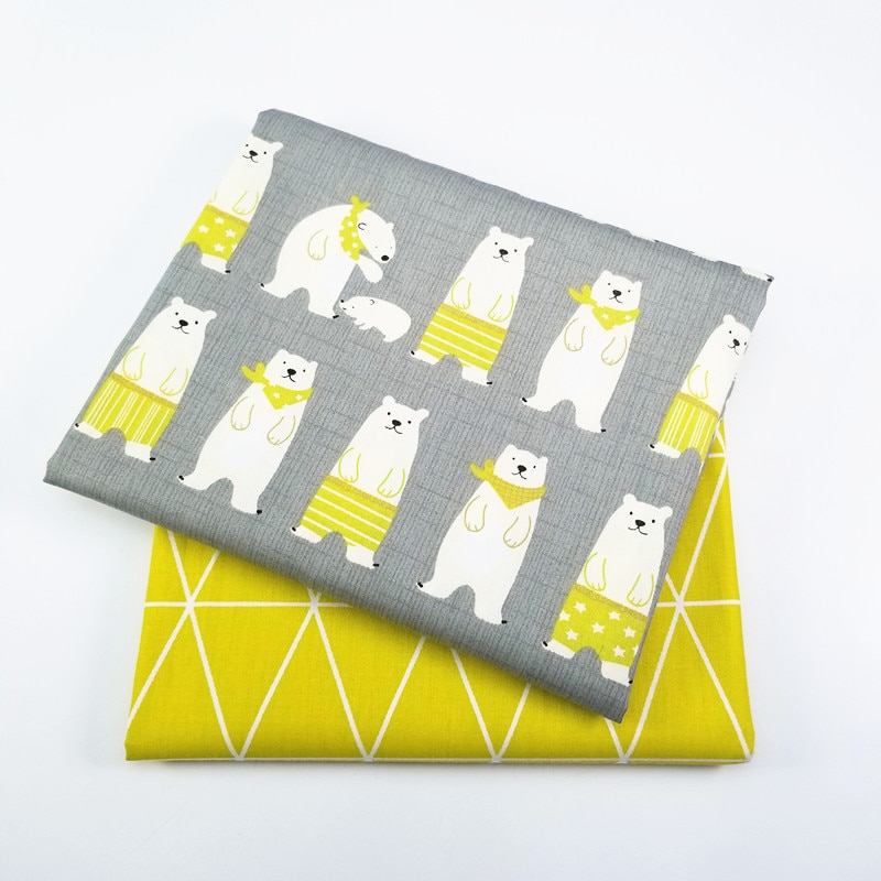 Cotton Fabric Bear Series Printed Twill Cloth For ... – Vicedeal