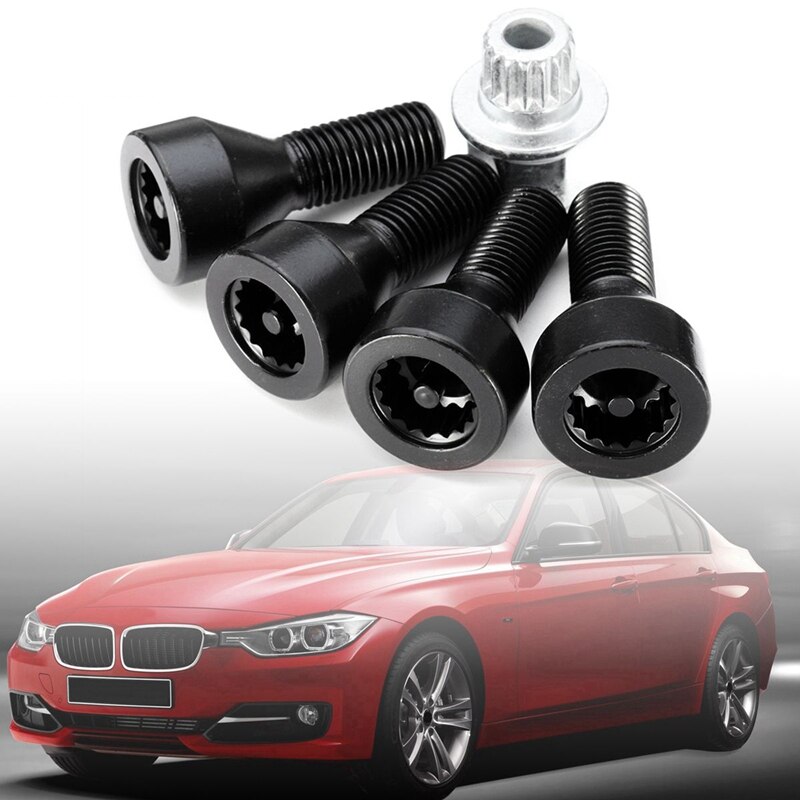Auto Wheel Lock Set Zwart Lug Bouten Voor Bmw 1/3/... – Vicedeal