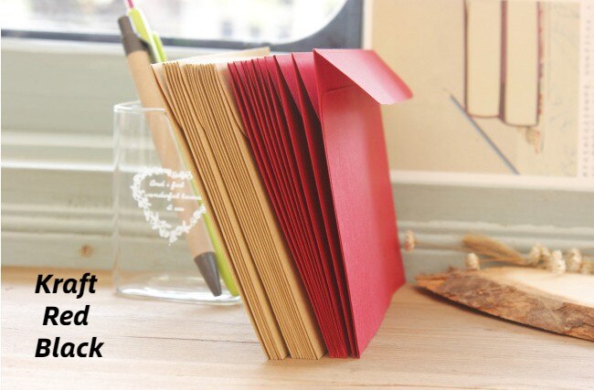 10pcs Vintage Simple Window Envelop Kraft Red Post... – Vicedeal