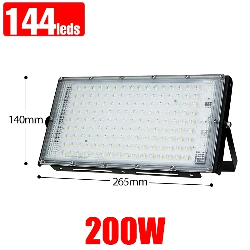 Outdoor LED Floodlight 50/100/200W Wall 220V Black... – Grandado