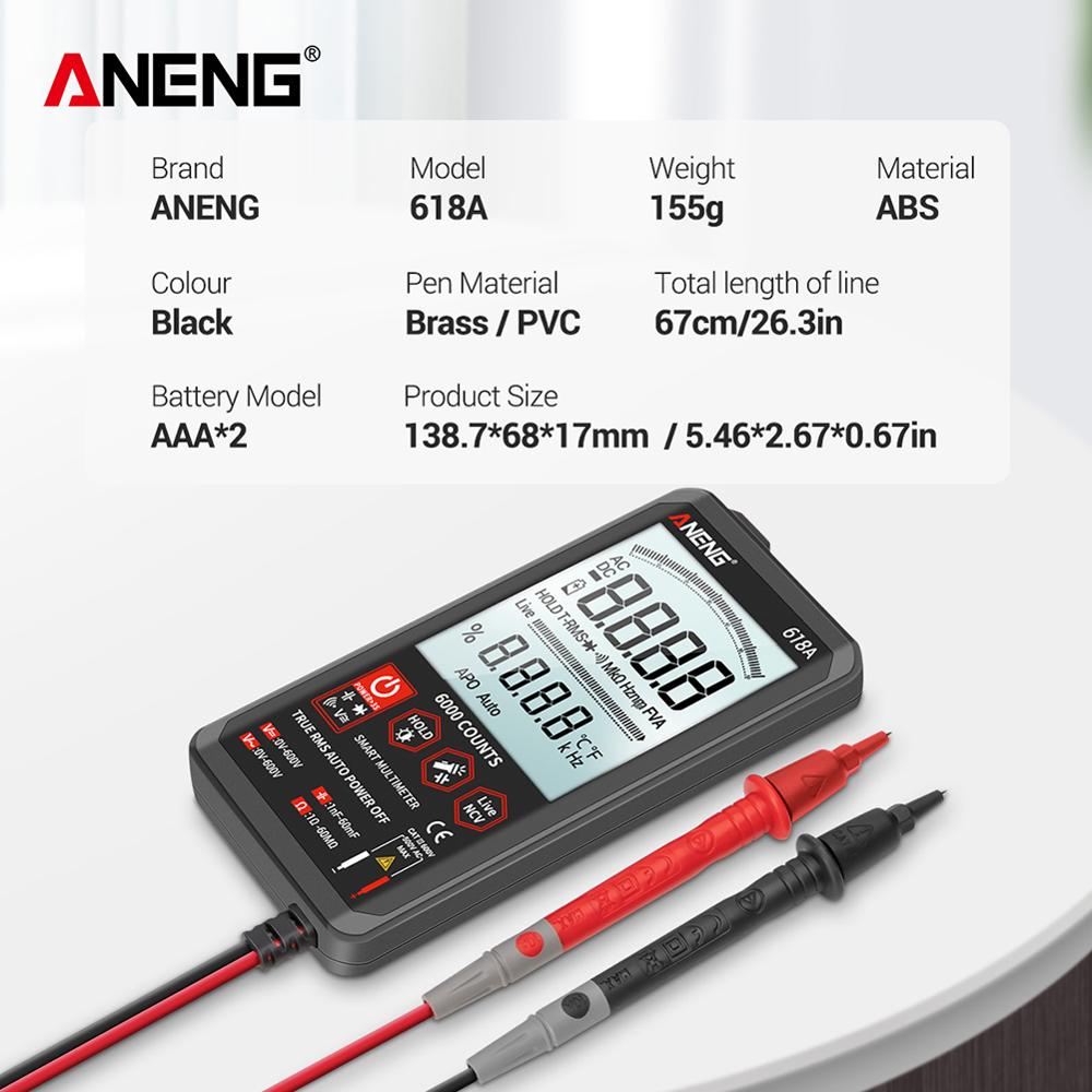 Aneng 618A/B/C 6000 Telt Voltage Meter Ac/Dc Sterk... – Grandado
