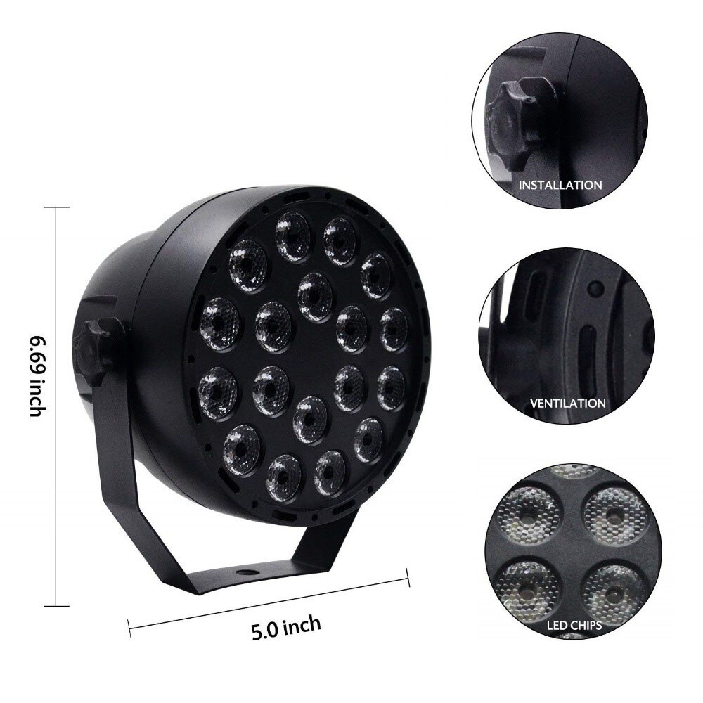 18LED RGB Par Light Colorful LED Decoration DMX512... – Grandado