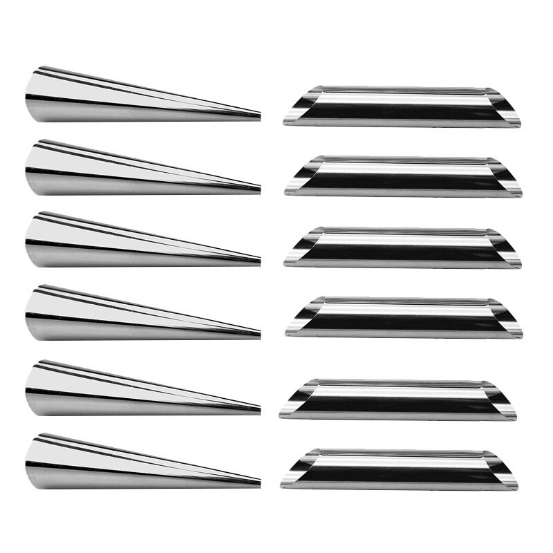 12Pcs/Set Croissant Mold Stainless Steel Cannoli F... – Grandado