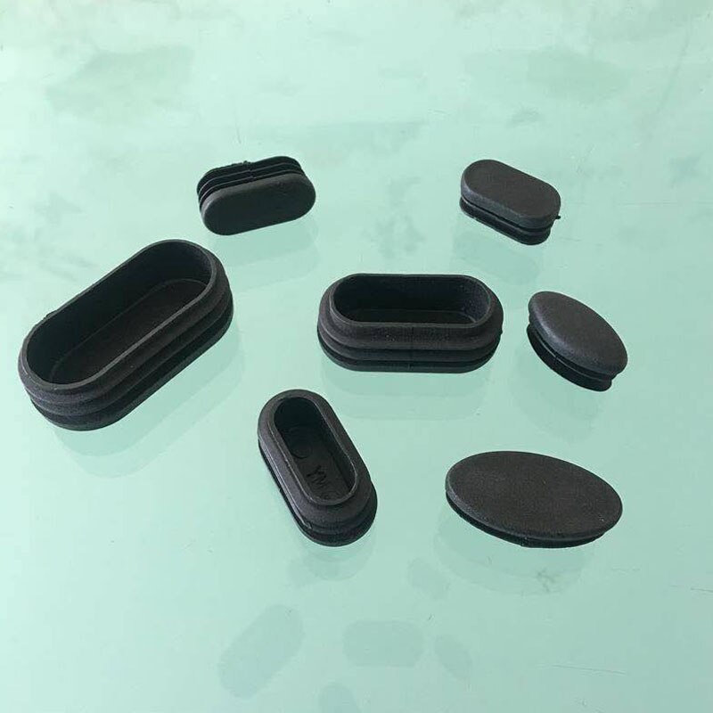 20Pcs Black Oval Plastic Blanking End Cap Buis Plu... – Grandado