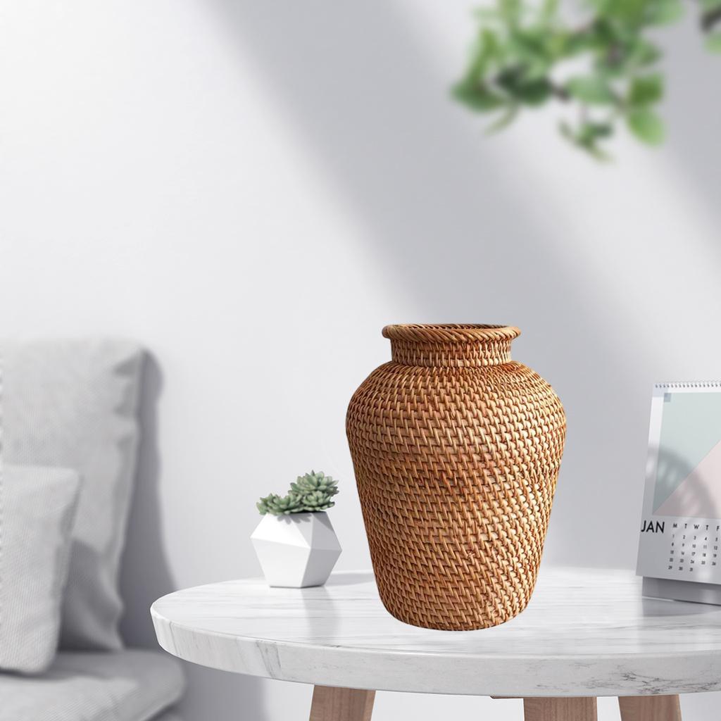 Rustic Style Home Decor Plant Flower Vase Wicker V... – Grandado