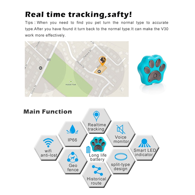 Smart 2G Gsm Waterdichte IP67 Huisdier Wifi + Gps ... – Grandado