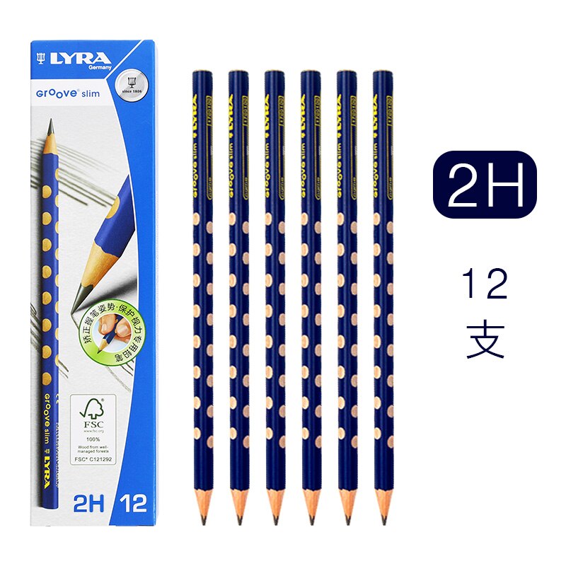 3 Boxes/36 Pcs Lyra Groove Slim Pencils Triangular... – Vicedeal