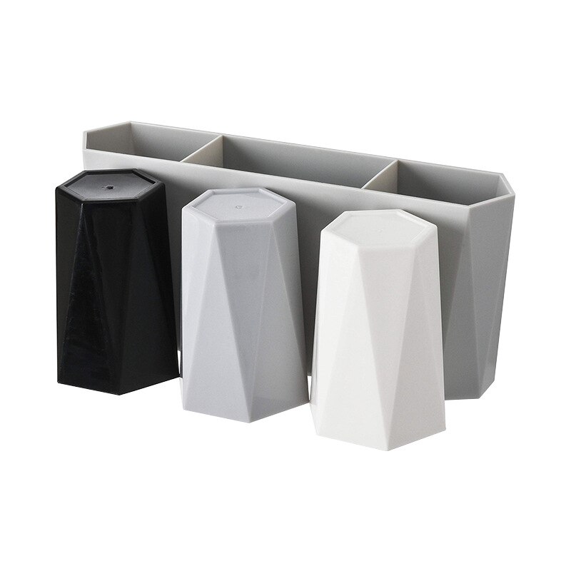 Absorpsjonsvegg tre kopper baderoms tannbørstehyll... – Grandado