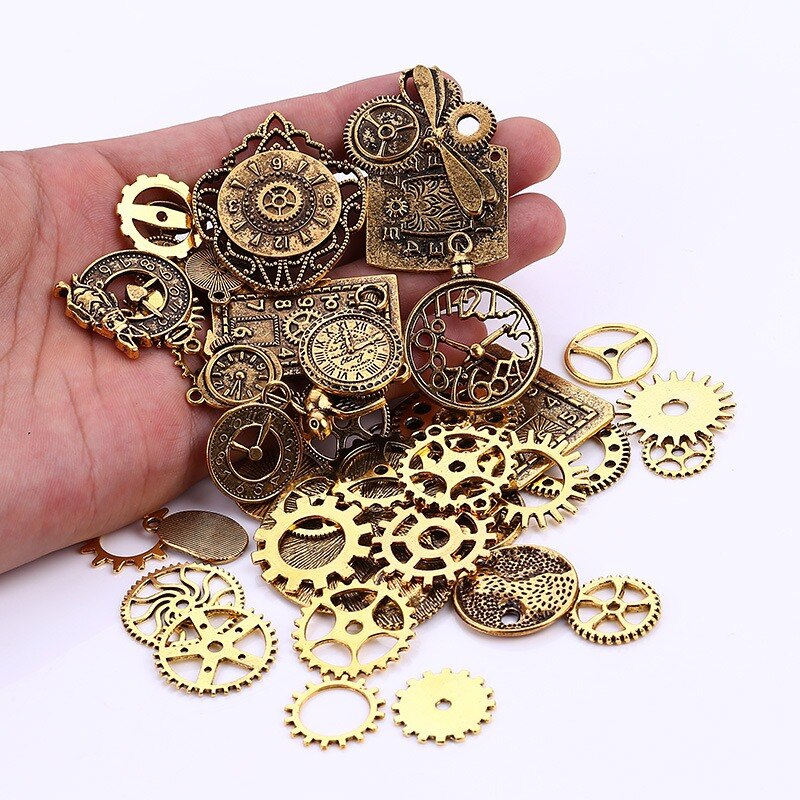 40pcs/set Retro Electroplated Metal Gear Kit Mixed... – Grandado