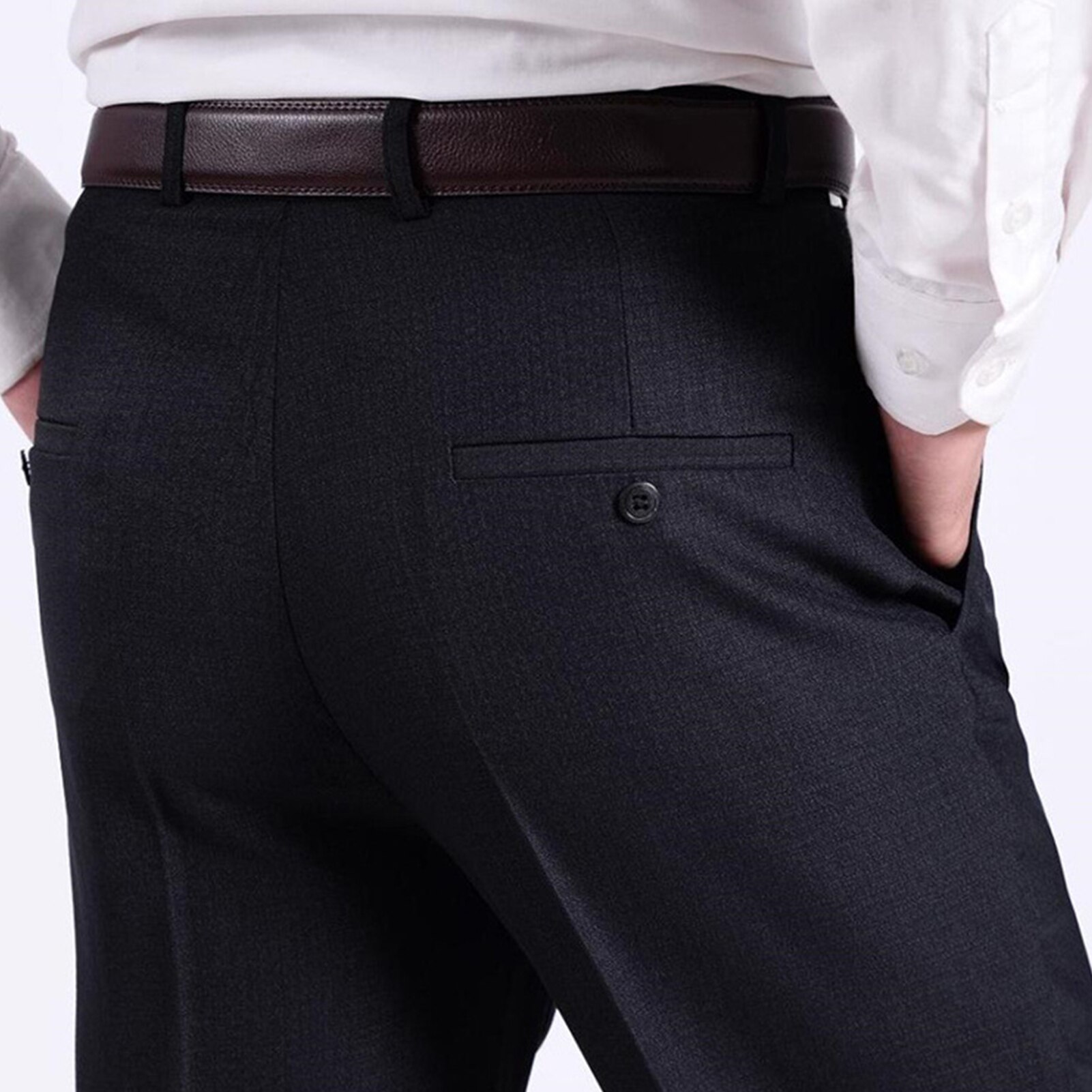 Plus Size 31-41 Men's Suit Pants Autumn Male Elast... – Grandado