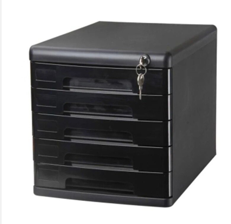 9778 Five-storey Desktop with Locked Plastic Drawe... – Vicedeal
