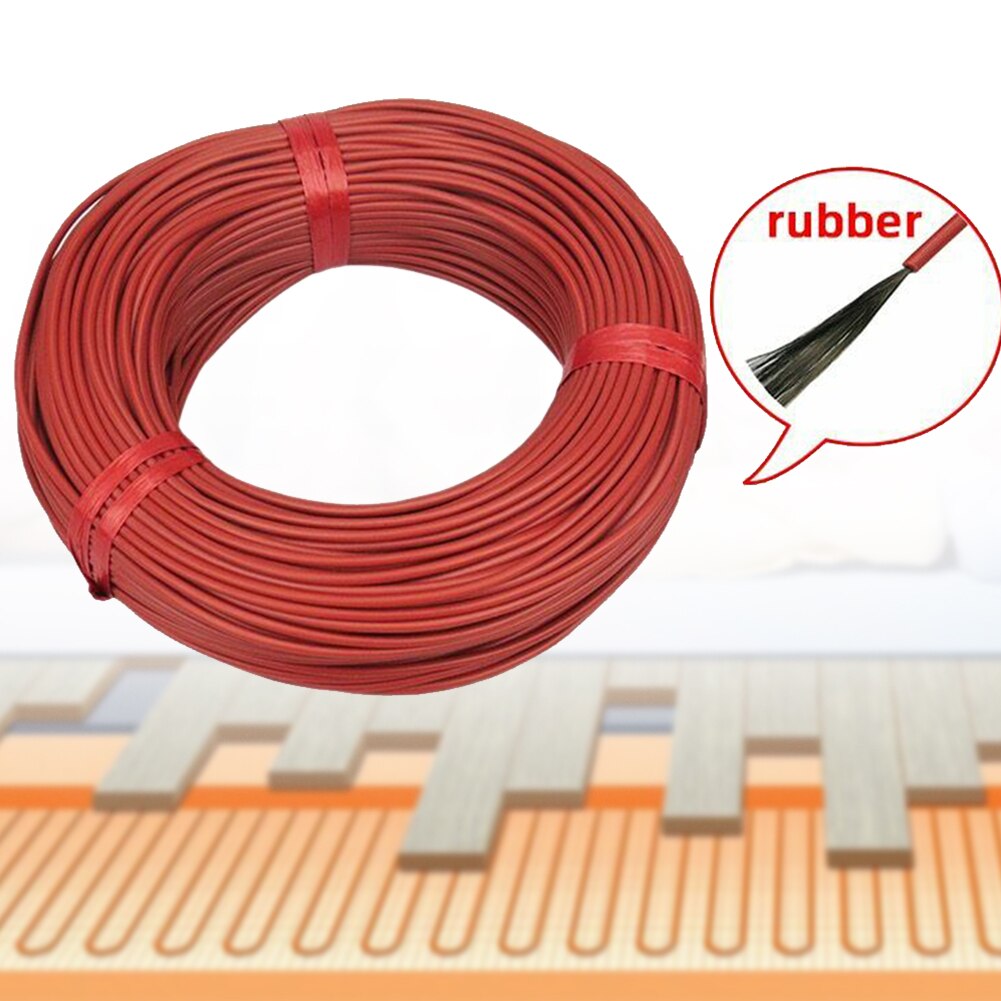 100m Floor Warm Heating Cable Wire Farm 12K Red Gr... – Grandado