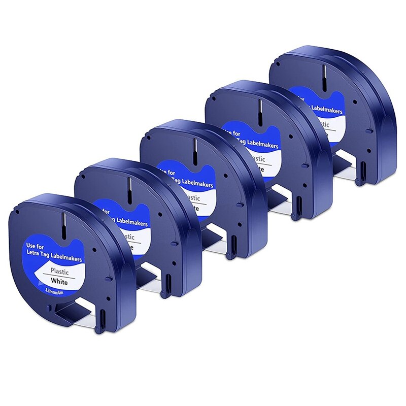 -5-Pack Label Maker Tape for DYMO LetraTag Refill ... – Grandado