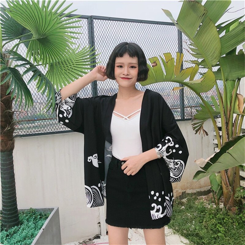 Kimono cardigan women summer yukata female Japanes... – Grandado