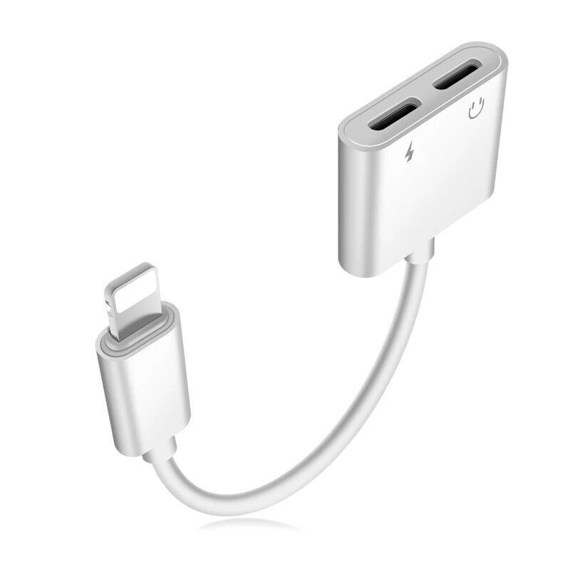 2 in 1 Audio Adapter Lighting Converter for iPhone... – Grandado