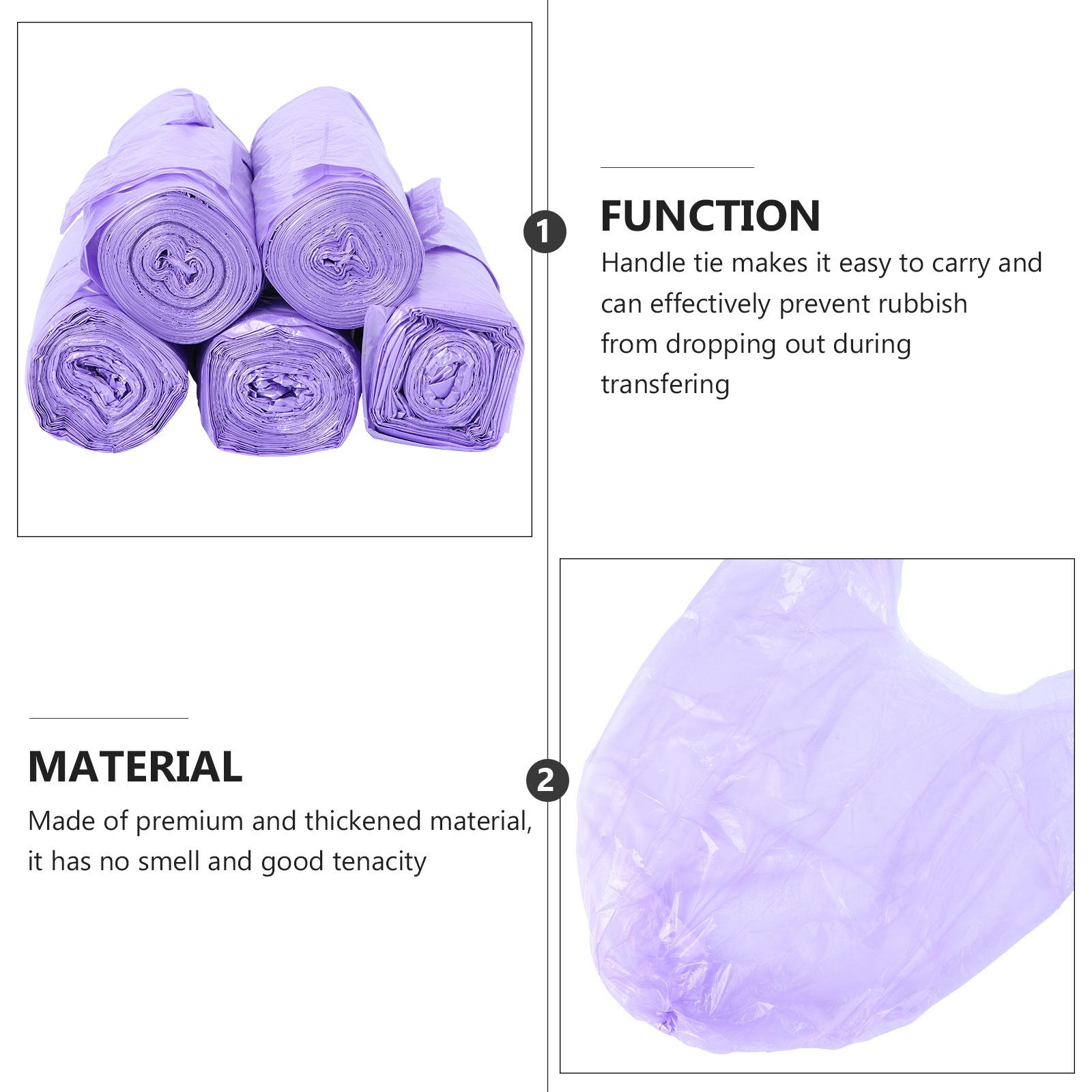 5 Rolls Portable Garbage Bags 60 Liters Dusbin Tra... – Grandado