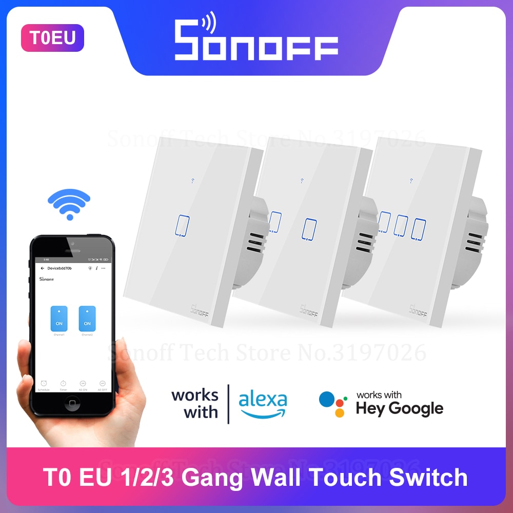 Sonoff t0eu tx series wi-fi wall touch smart swit... – Vicedeal