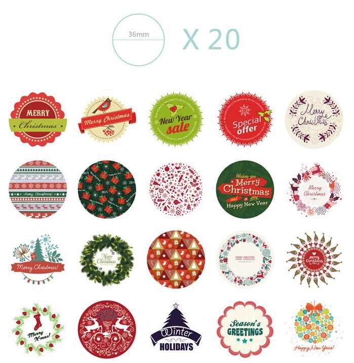 box christmas sticker labels,38 designs cute chris... – Grandado