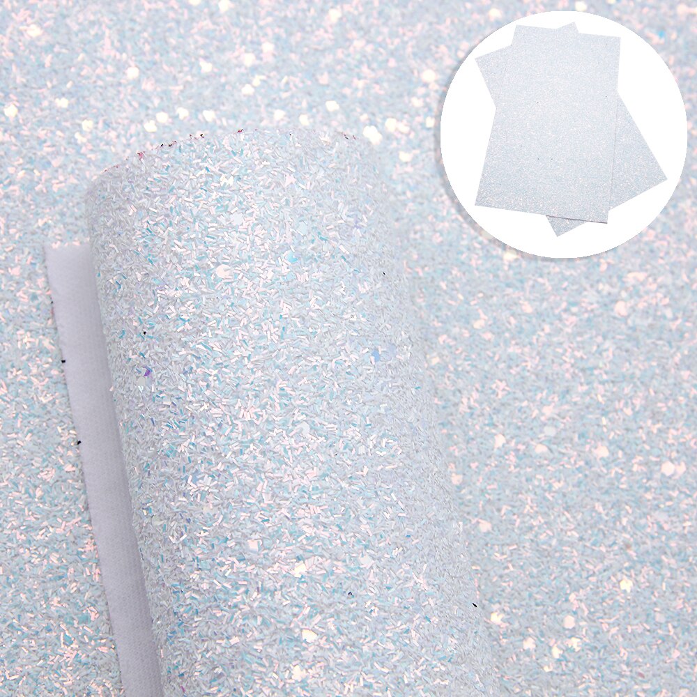 White Color Series Faux Leather Sheets Glossy Shim... – Grandado