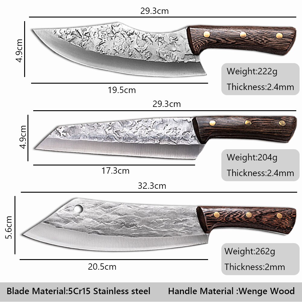 3/4PCS Set Forging Kitchen Boning Knife Full Tang ... – Vicedeal