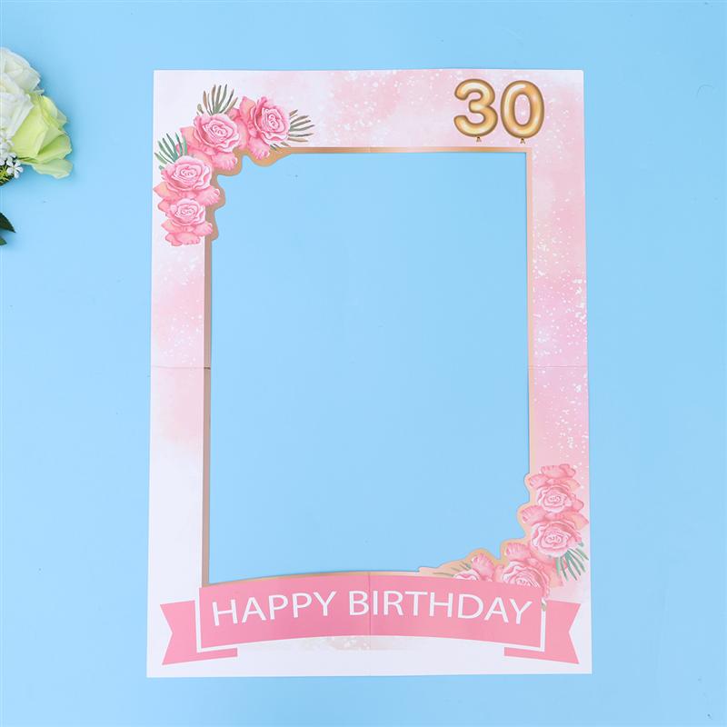 1pc Paper Photo Frame 30th Birthday Romantic Party... – Grandado