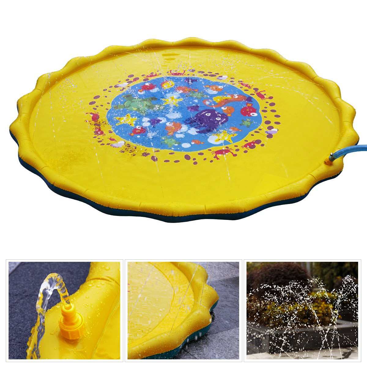 Water Sprinkle Splash Play Mat Inflatable Splash M... – Vicedeal
