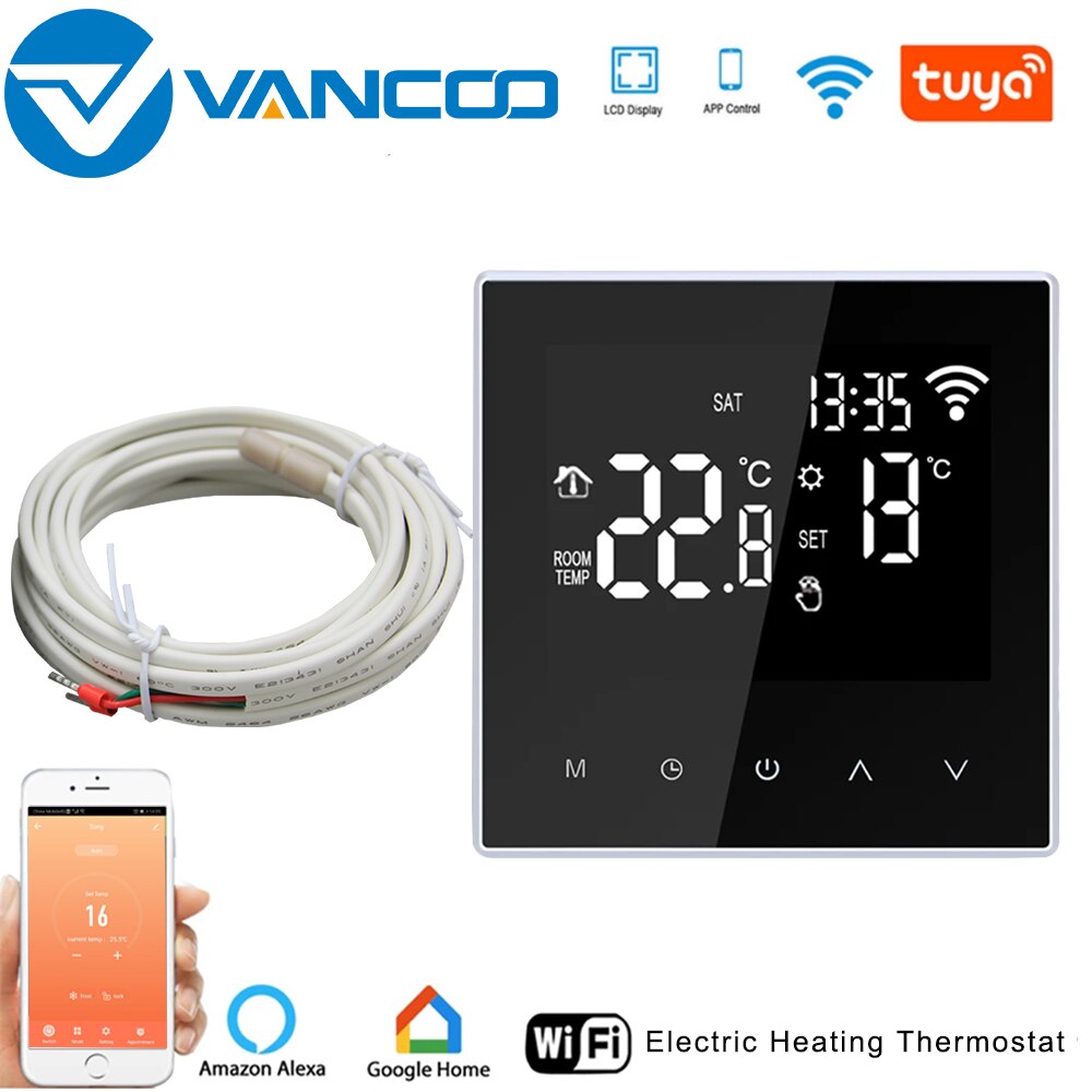 Vancoo-termostato inteligente Tuya Wifi, controlad... – Grandado