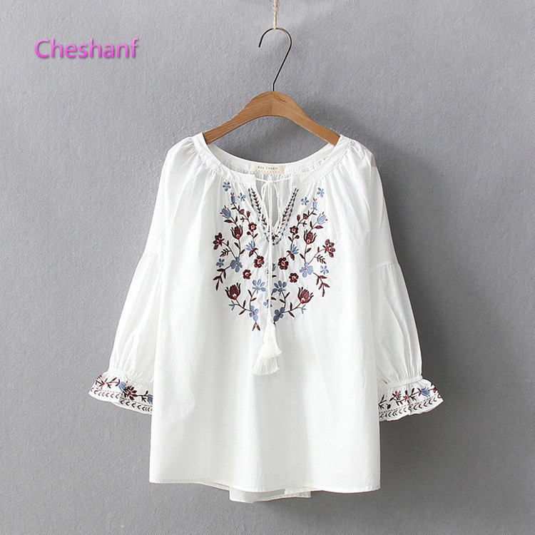 Bohemian Blouse Women Pullover Female Spring Autum... – Vicedeal