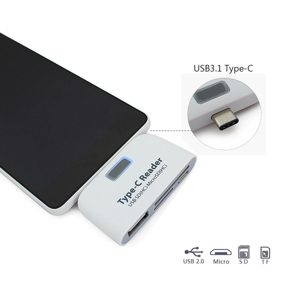 CHYI Type C Naar Micro SD/Usb-kaartlezer Multi Por... – Vicedeal
