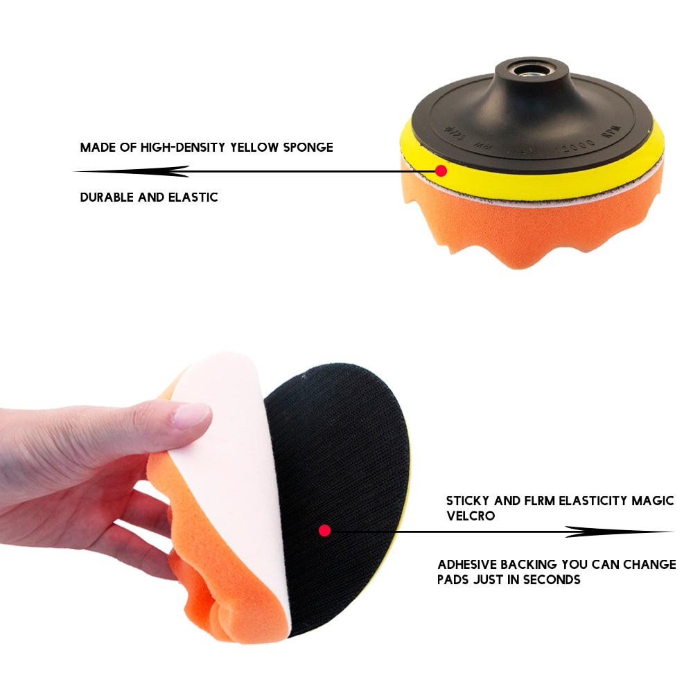 6 Inch High Gross Polijsten Buffer Pad Set Adapter... – Grandado