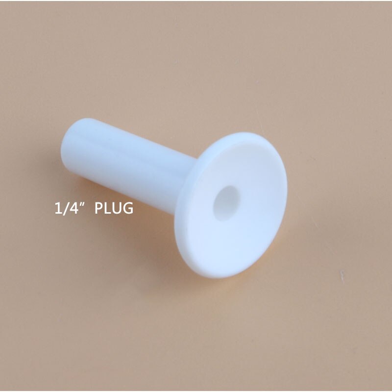 1/4" OD tube white hard plug Straight-through Pipe... – Grandado