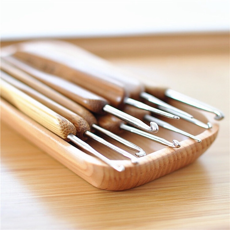 Bamboo Crochet Beginner Set Mixed Aluminum Handle ... – Vicedeal
