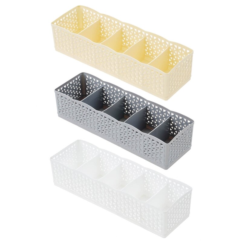 Practical 5 Compartments Divider Drawer Storage Bo... – Vicedeal