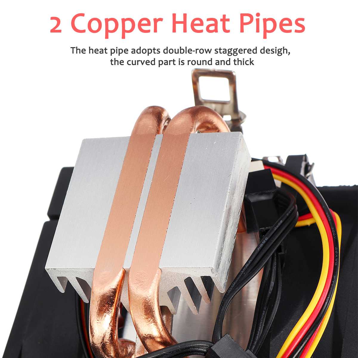 Mini 3pin 2 Heatpipes CPU Cooler Computer PC CPU C... – Grandado
