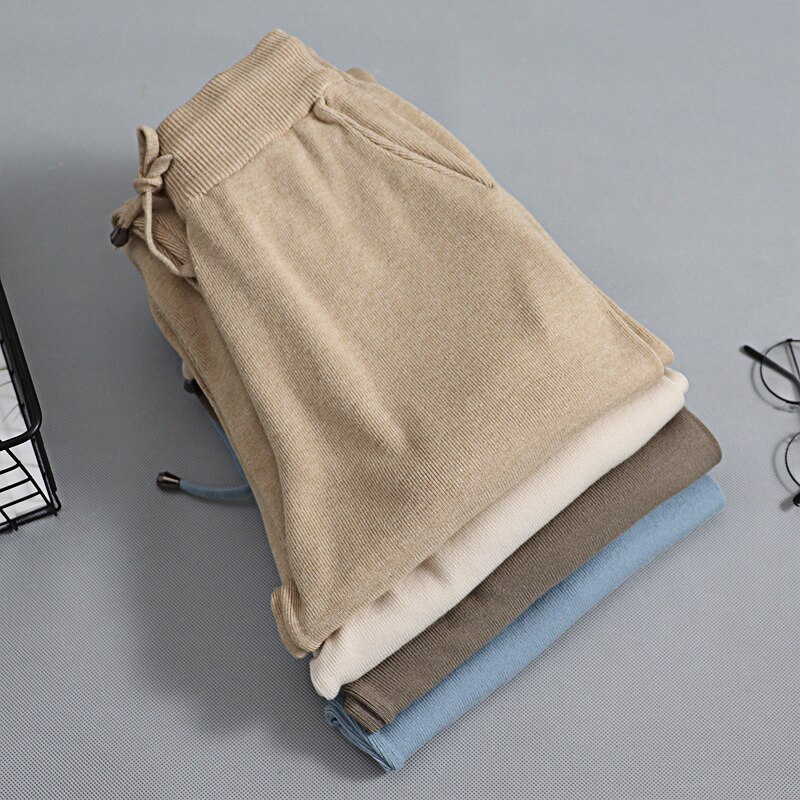 GIGOGOU Autumn Knitted Womens Pants Crop Harem Pan... – Vicedeal