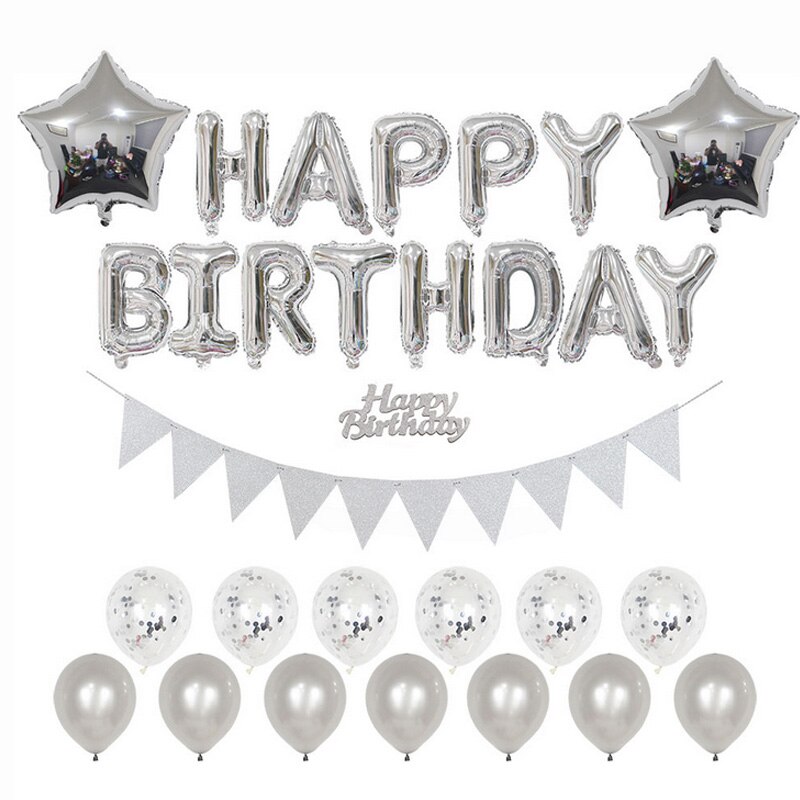 1Set Foil Letter Happy Birthday Banner Pennant Bun... – Grandado