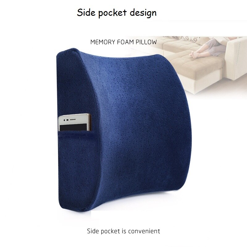 office chair back pillow Lower Back Support Pillow... – Grandado