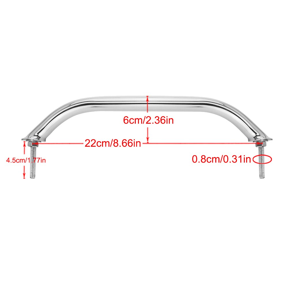 220mm/8.6in Stainless Steel Handrail Indoor Outdoo... – Vicedeal