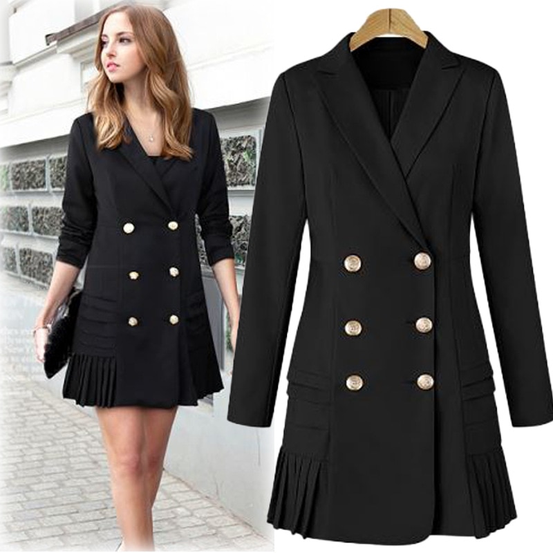 Mini Woman Suits Dress Double-breasted Blazer Jack... – Grandado