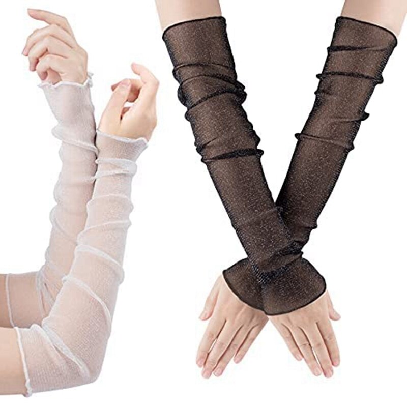 Women Long Lace Gloves Sun Arms Legs Sleeves Finge... – Vicedeal