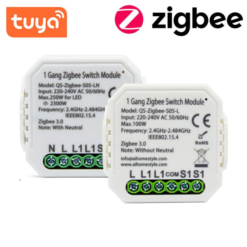 Tuya Zigbee Smart Switch Module No/avec neutre 220... – Grandado