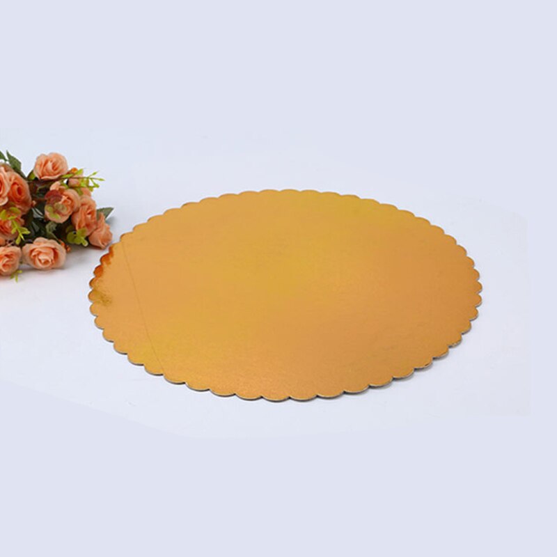 1Pcs Round Cake Board Disposable Dessert Tray Gold... – Vicedeal