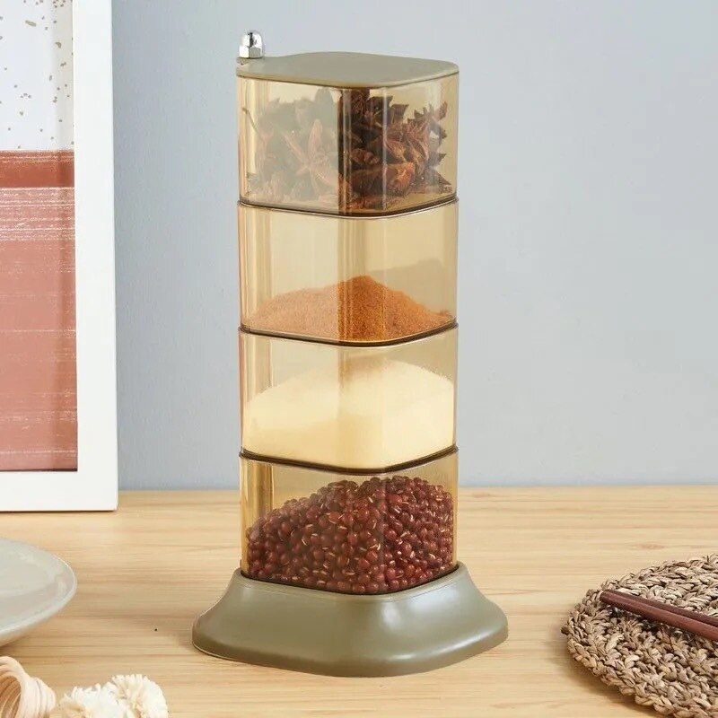 Multilayer Spice Box Rotary Seasoning Boxs Kitchen... – Grandado